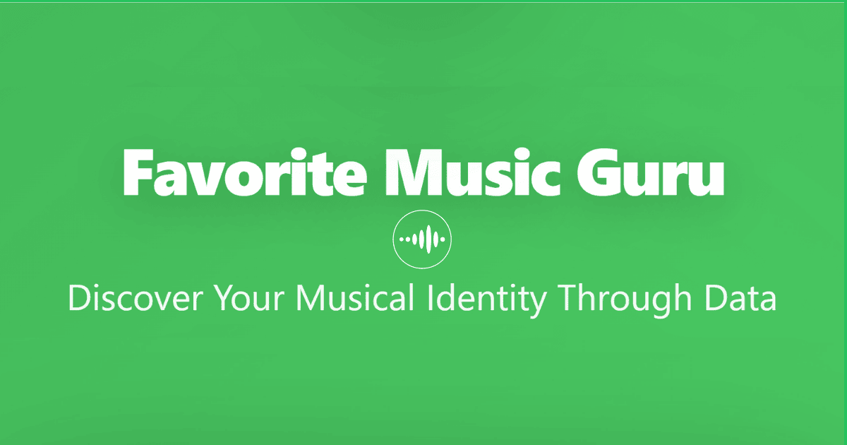 Favorite Music Guru - Discover Your Spotify Listening Habits
